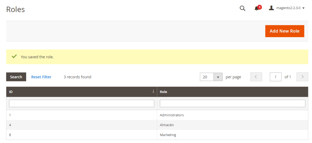 Admin Access Control List (ACL) en Magento2 - Red Code'